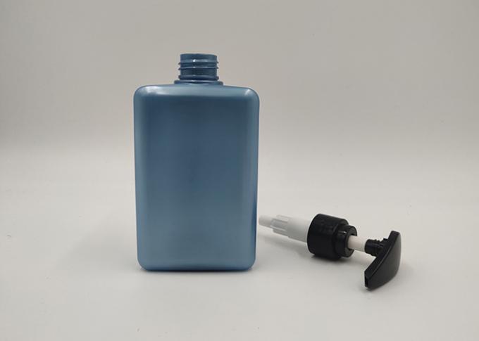 250ml Square Flat PET Empty Shampoo Bottle , Luxury Cosmetic Bottles OEM / ODM